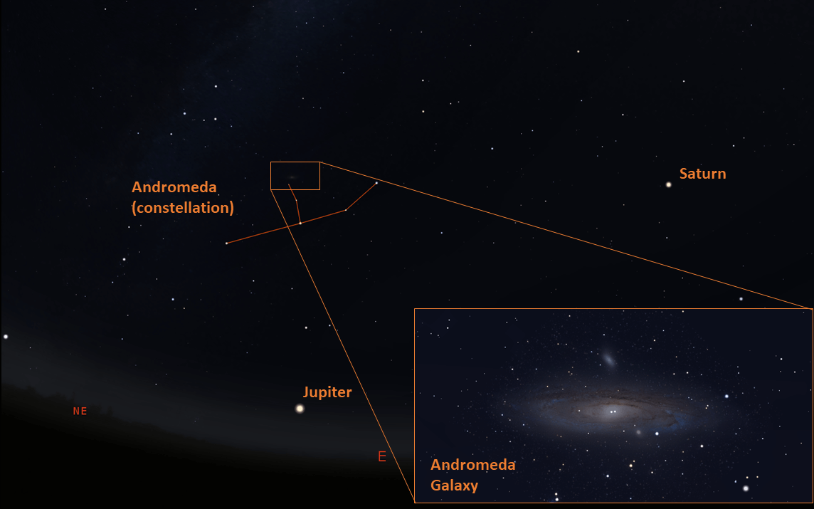 Andromeda Galaxy Night Sky